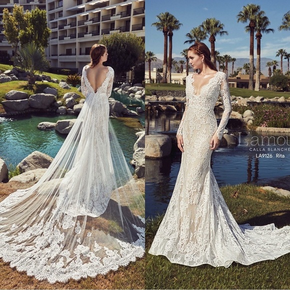 L'Amour | Dresses | Lamour By Calla Blanche Rita Wedding Gown With Lace ...